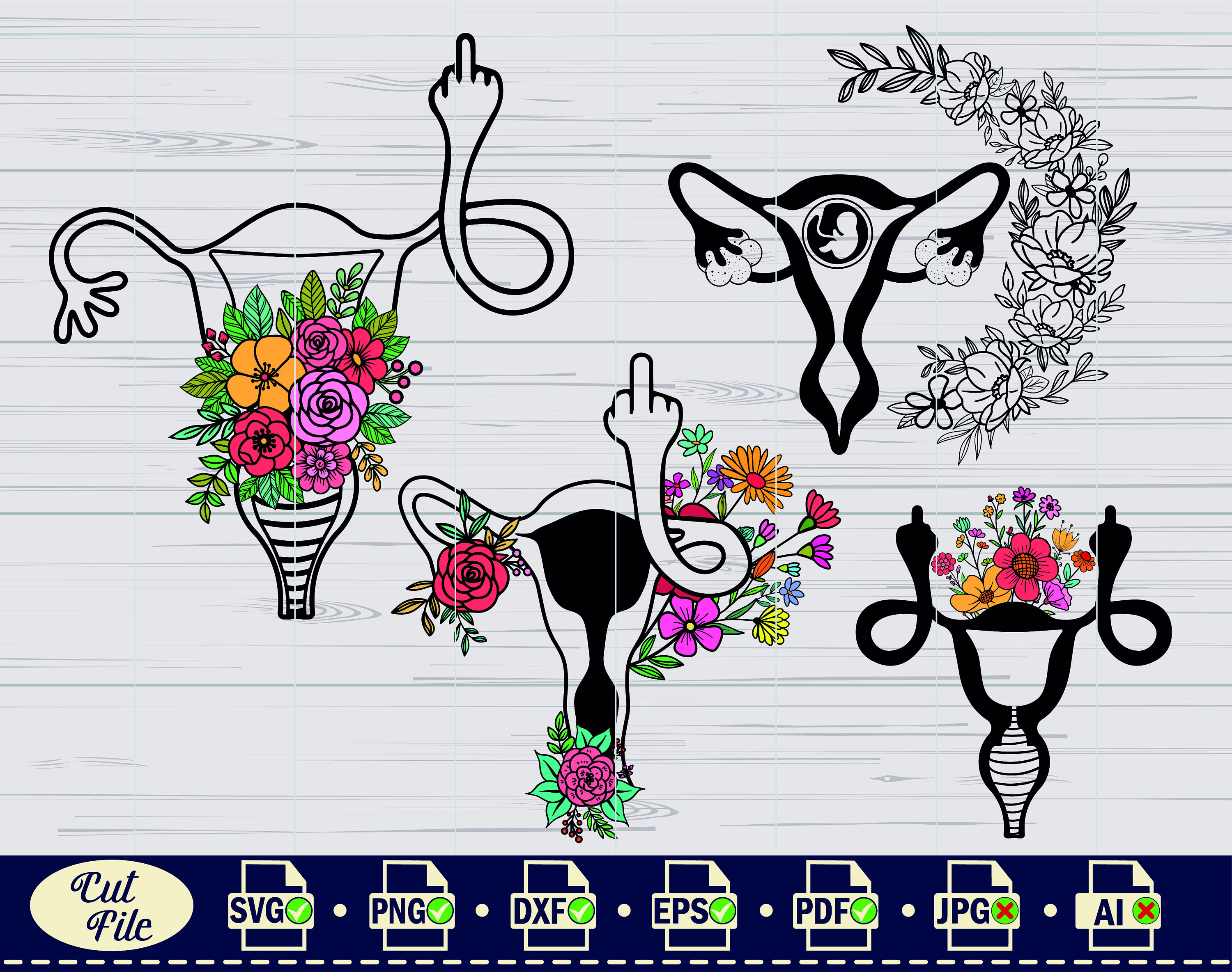 Uterus SVG Floral Uterus Svg Uterus Cut File Feminist Svg - Etsy Ireland