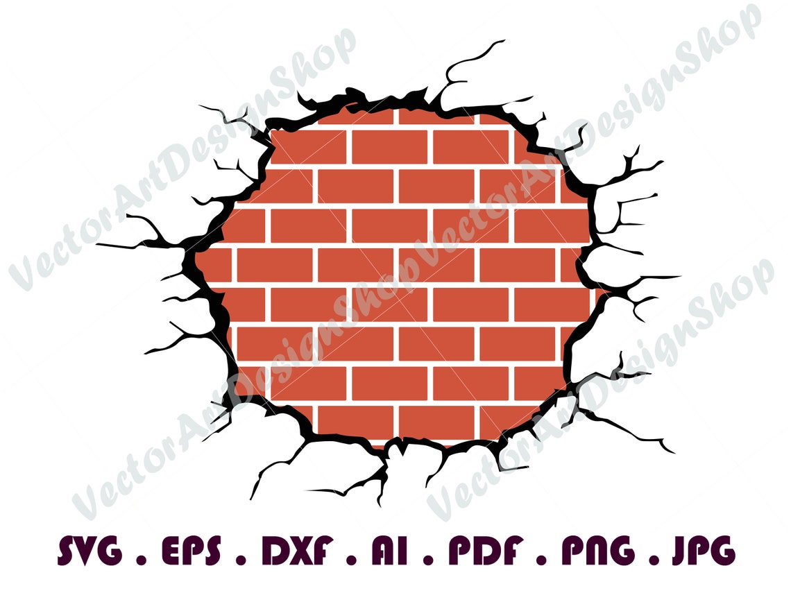 Brick Wall 1 SVG Brick Wall Svg Bricks Svg Brick Wall - Etsy