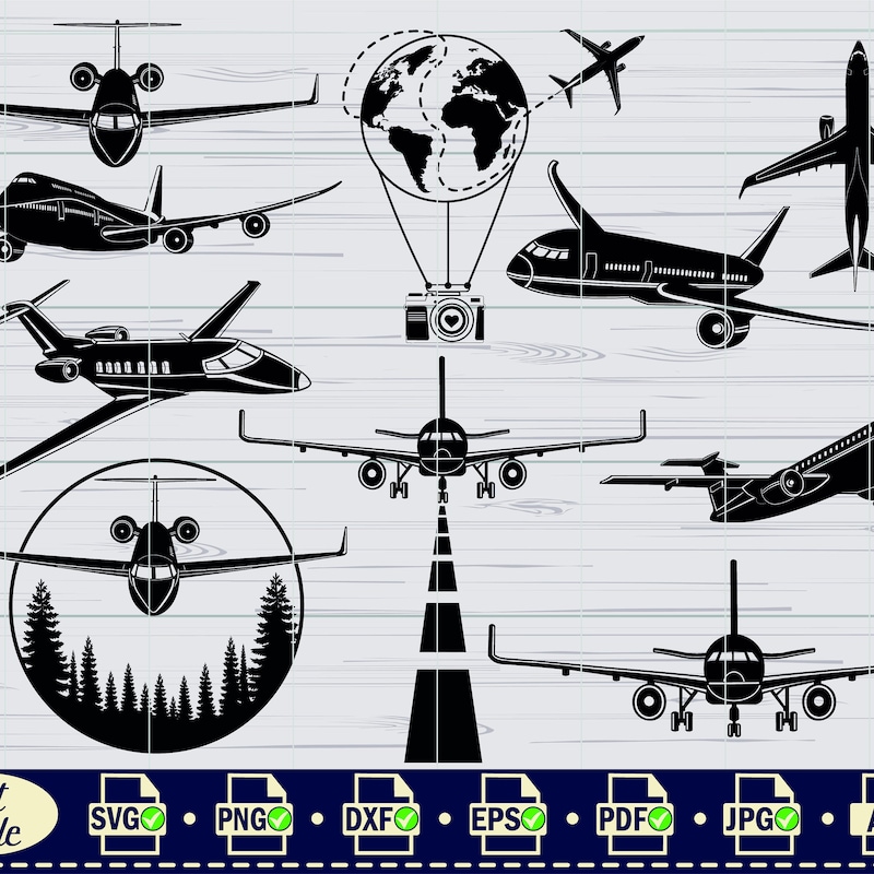 Airplane Svg - Etsy