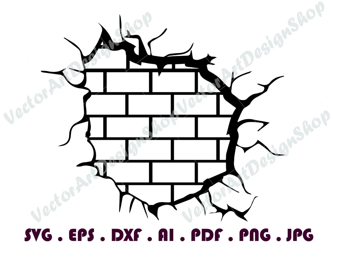 Brick Wall 1 SVG Brick Wall Svg Bricks Svg Brick Wall - Etsy