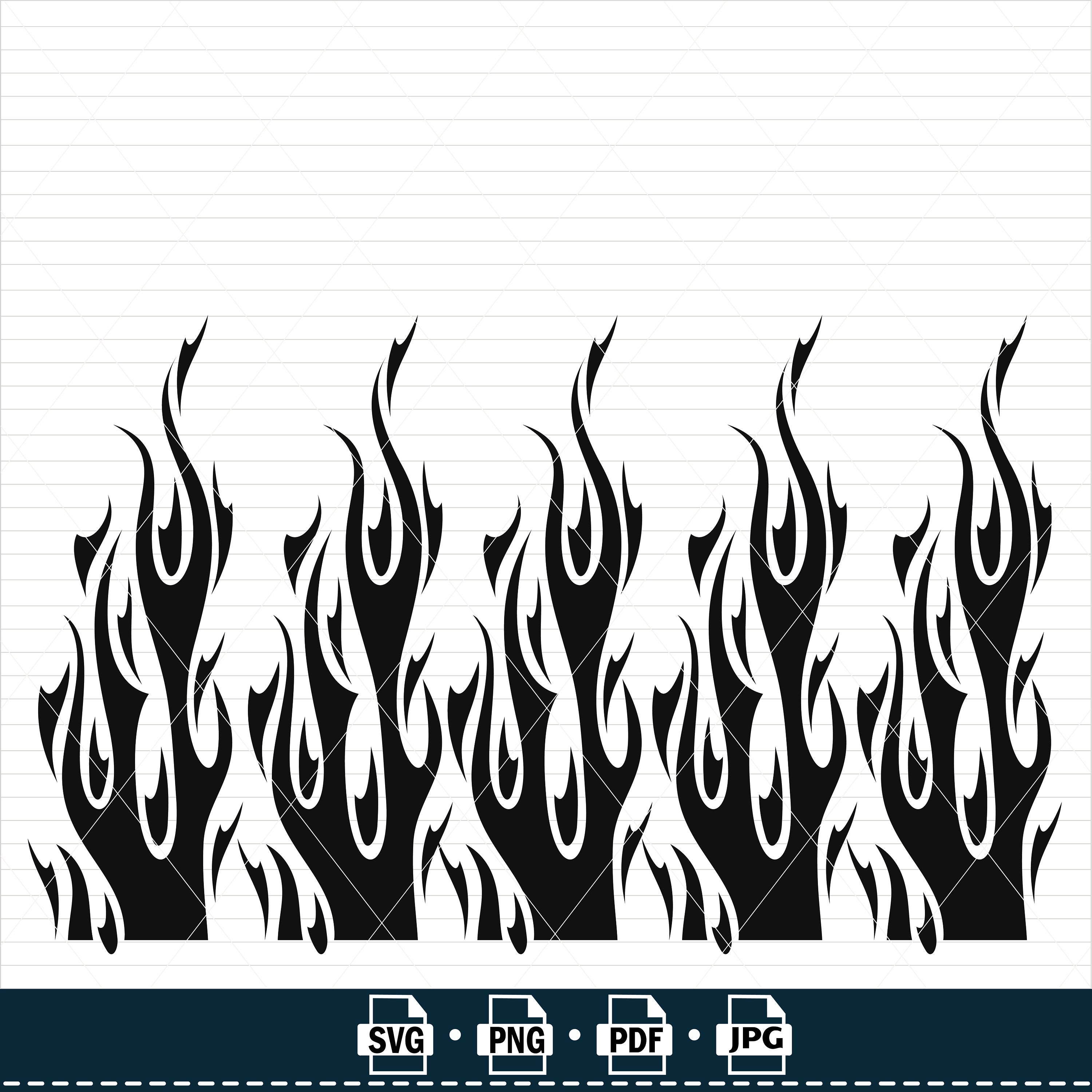 Flames Vector Svg Fire Flame SVG Five Clipart Afbeelding Door GJSArt