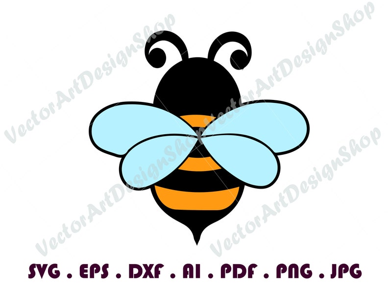 Bee SVG PNG 8 Files for Cutting Machines Digital Clipart | Etsy