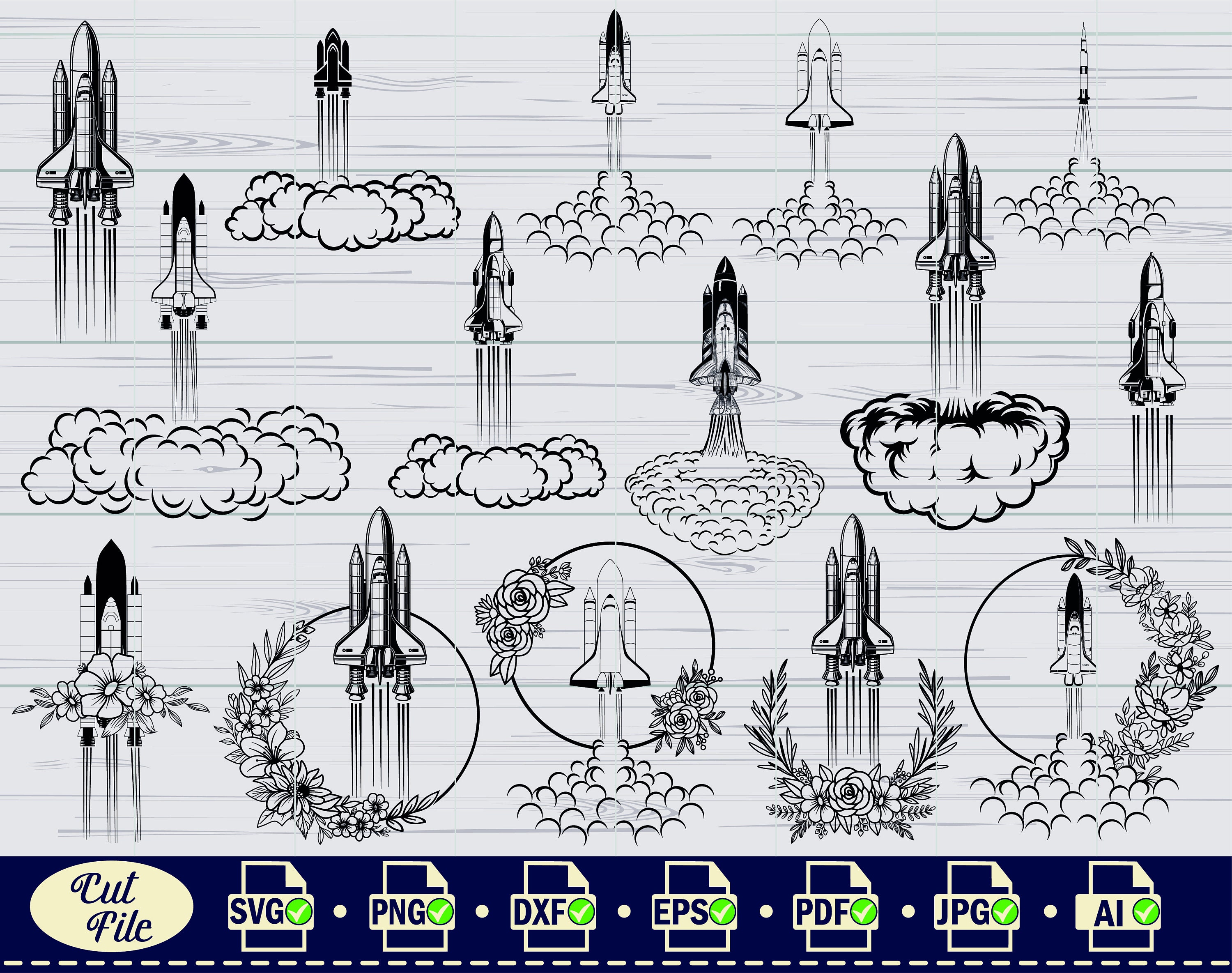 Rocket Launch SVG Rocket Svg Space Svg Rocketship Svg - Etsy