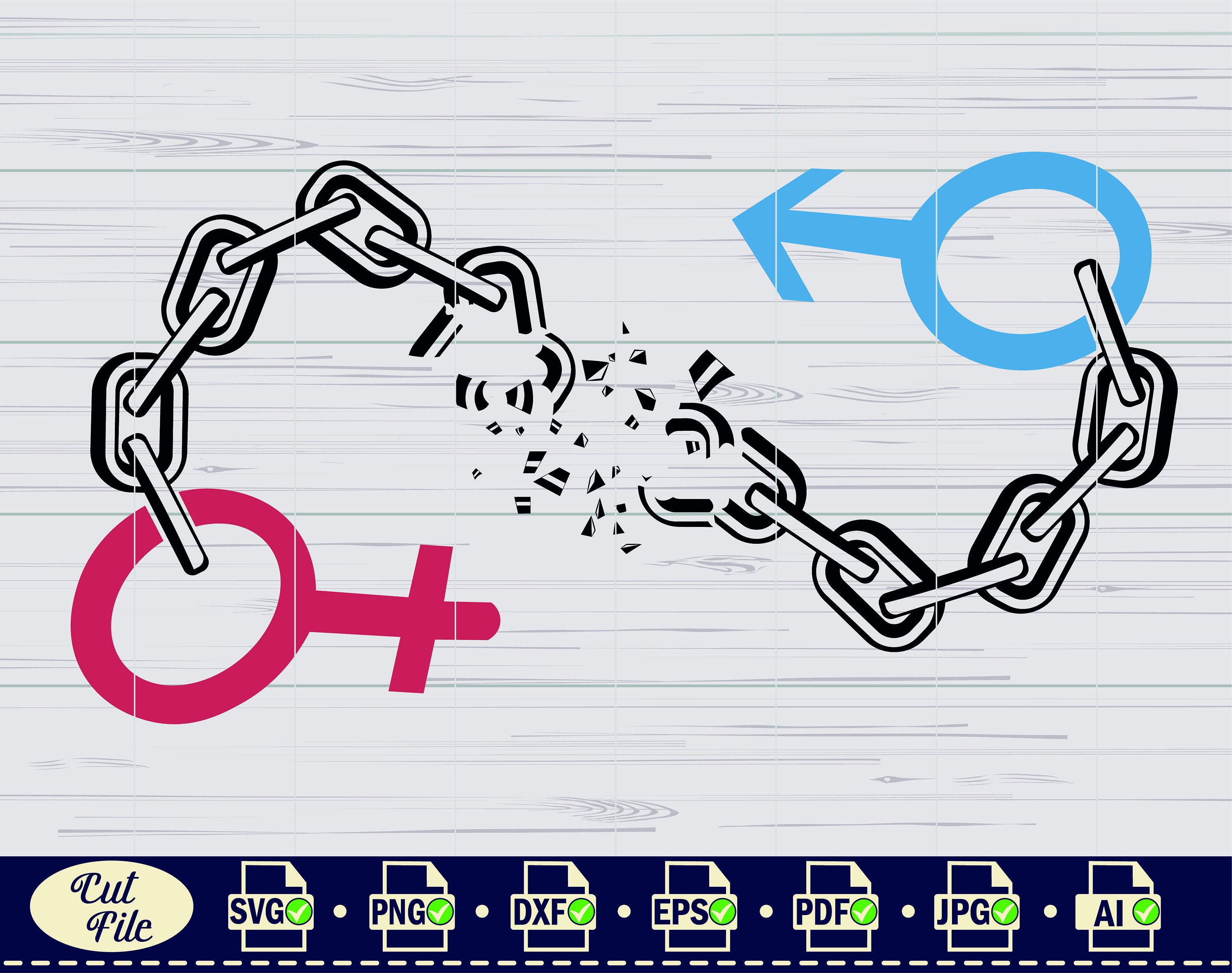 Cadena SVG 1 Broken Chain SVG Clipart de cadena Archivos - Etsy México