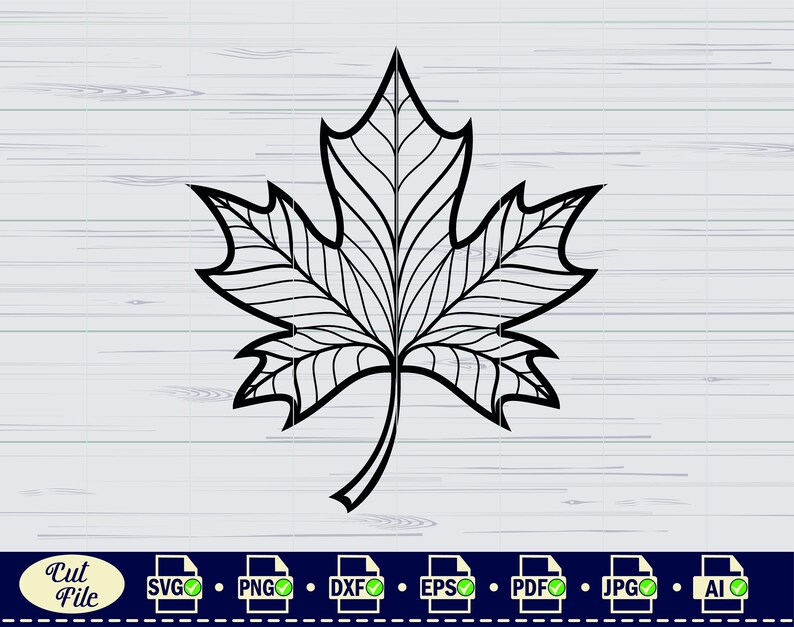 Maple Leaf SVG 1 Leaf Svg Autumn Svg Maple Leaf Clipart - Etsy