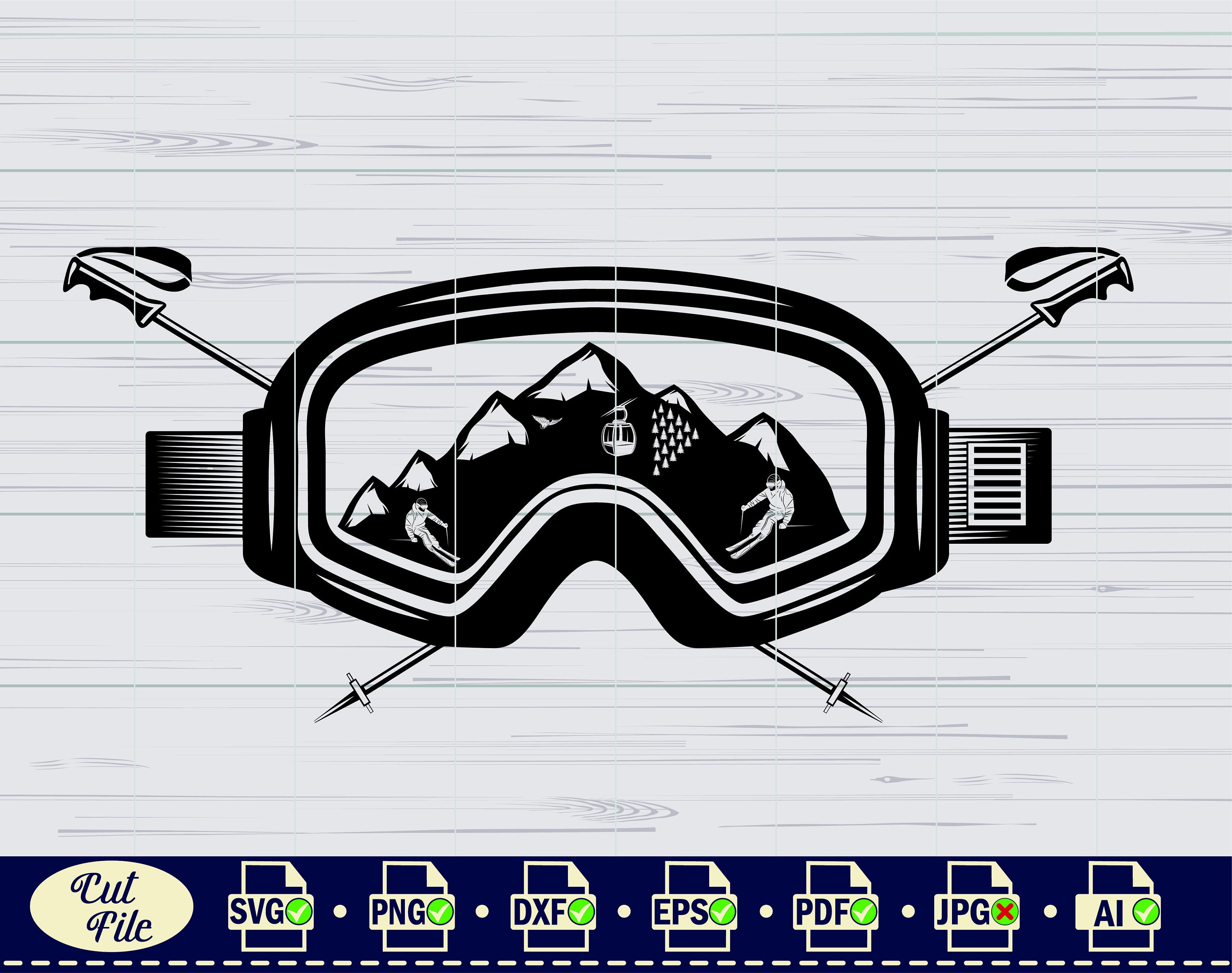 Skifahren SVG 2 Ski Svg Skihelm Svg Ski Brille Svg - Etsy.de