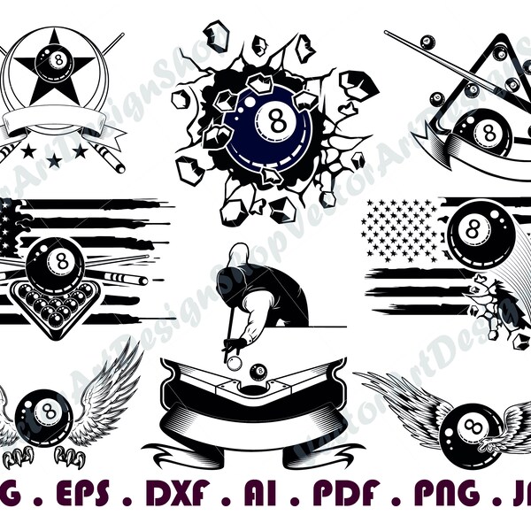 Billiards Svg - Etsy