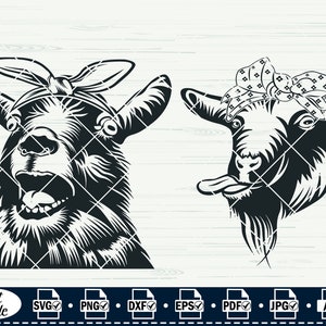GOAT Svg,#4, Goat With Bandana Svg, Free Cuts for Cricut, Goat Vector ...