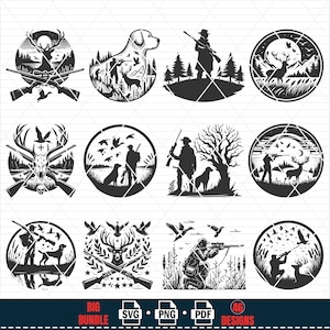 Hunting SVG Bundle: Deer, Duck, Pheasant Cut Files (digital Download ...