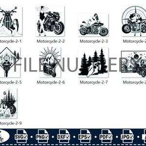 Motorcycle Scene SVG,3, Motorcycle Svg Cut File for Cricut, Motorbike ...