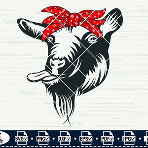 Goat With Bandana SVG: Farm Animal Clipart Bundle (digital Download) - Etsy