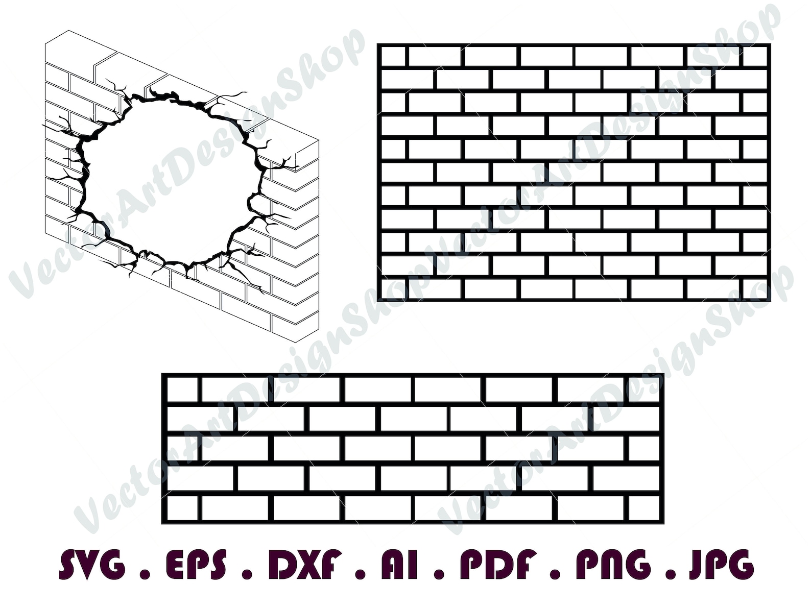 Brick Wall 1 SVG, Brick Wall Svg, Bricks Svg, Brick Wall Clipart, Brick ...