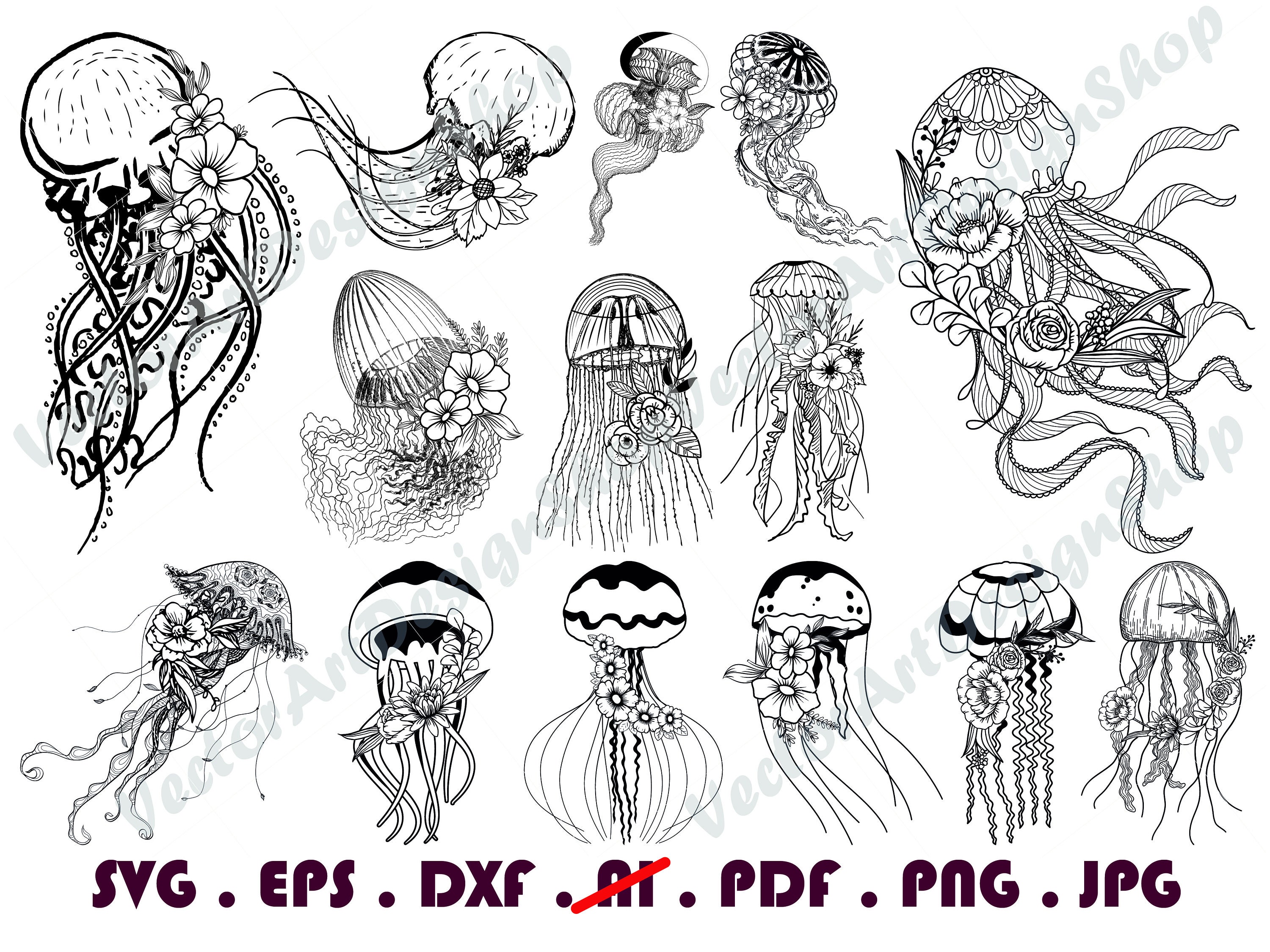 Jellyfish Vector Png