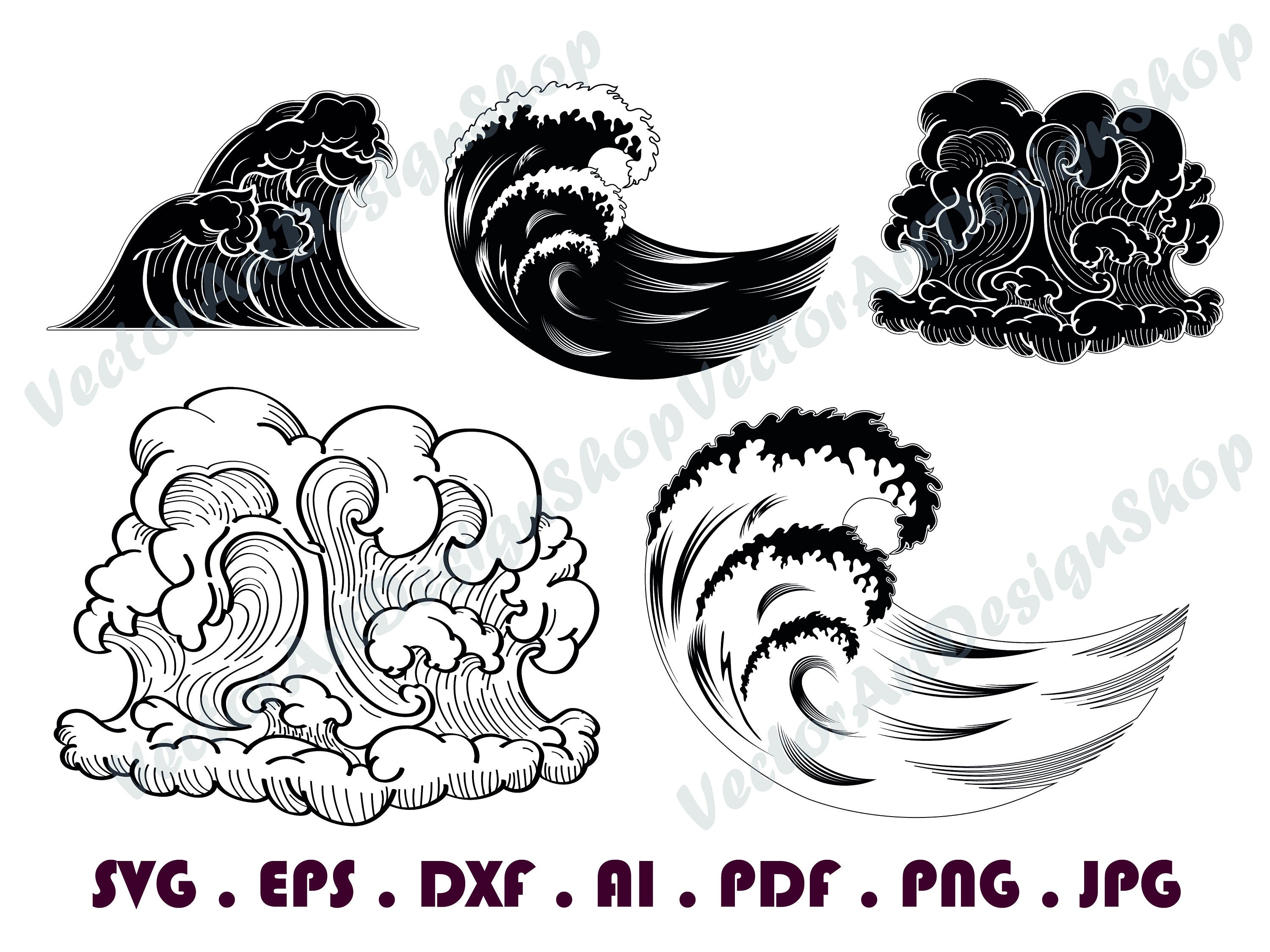 Waves Svg 3 Waves Svg Ocean Svg Sea Svg Waves Clipart | Etsy Canada
