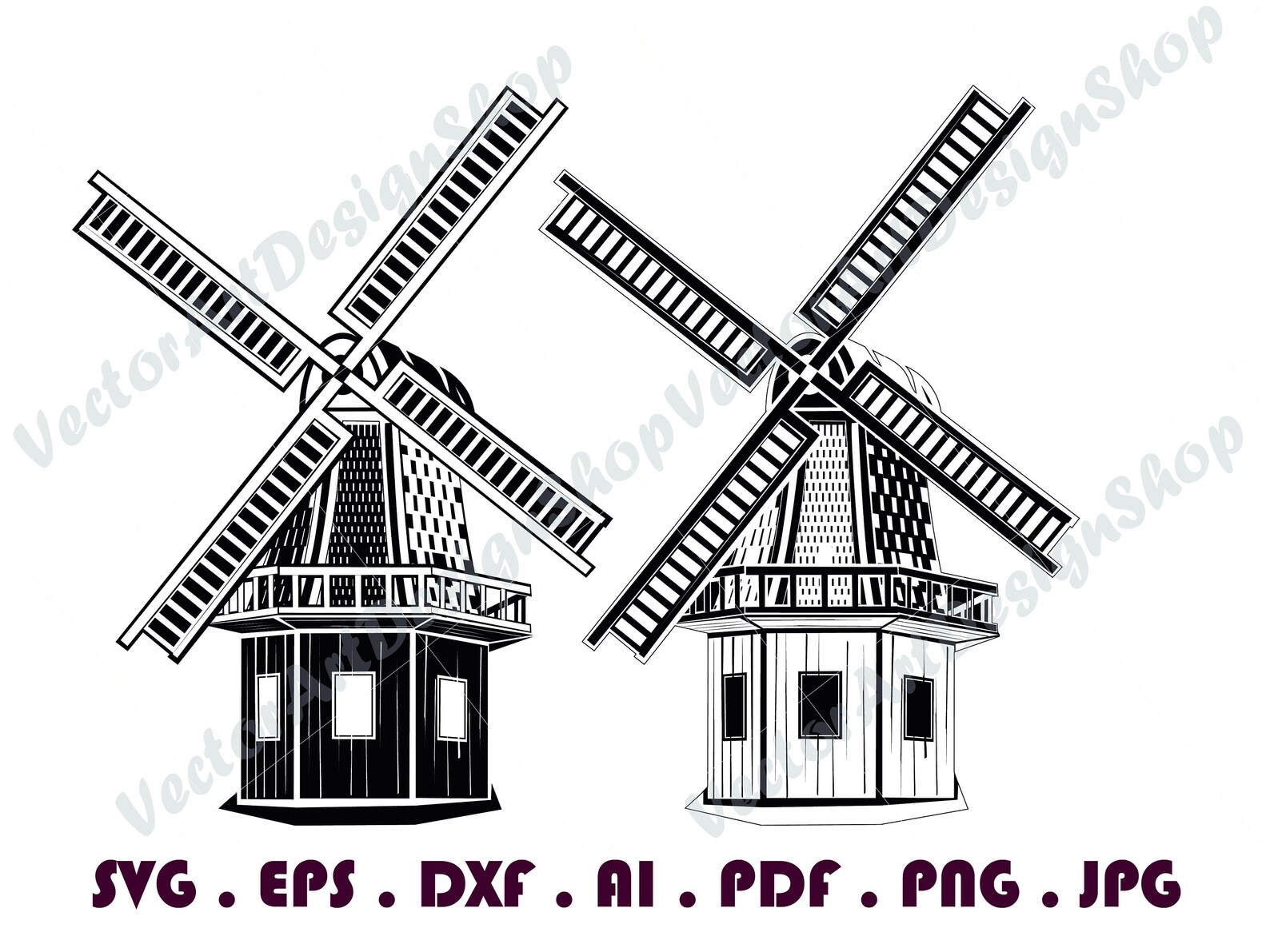Windmill SVG 1 Windmill SVG Windmill Clipart Windmill | Etsy