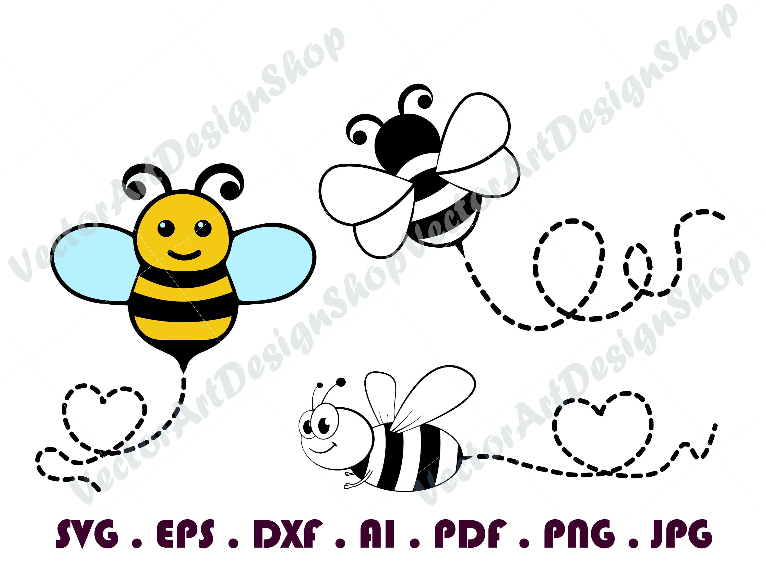 Bee Svg 6 Bee Svg File Bee Svg Bundle Layered Bee Svg Bee - Etsy