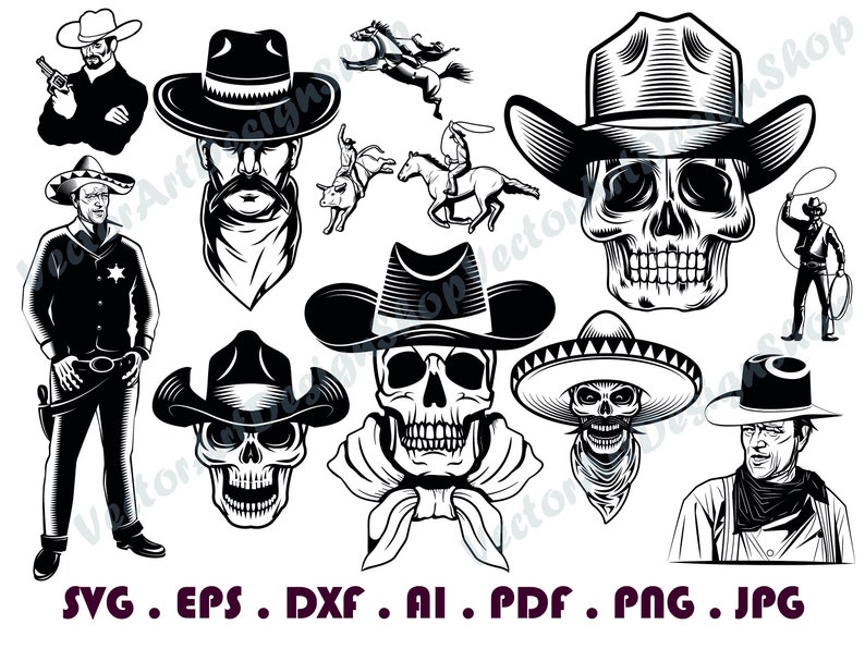 Cowboy 1 SVG Cowboy Svg Cowboy Clipart Cowboy Files for - Etsy India