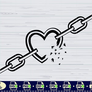 Chain SVG Clipart: Broken Chains, Cricut Cut Files (digital Download ...
