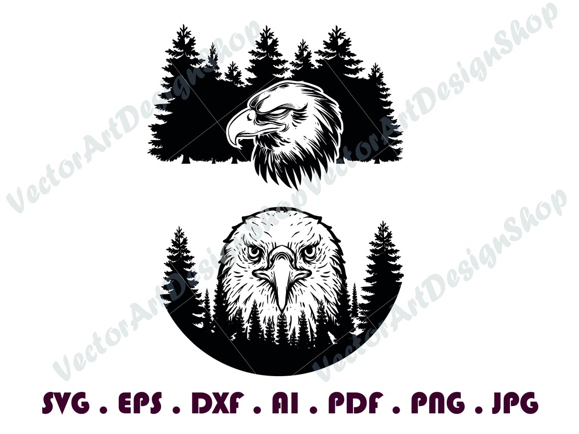 Eagle SVG 1 Floral Eagle Bald Eagle SVG File Eagle - Etsy Canada