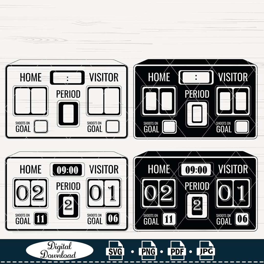 Scoreboard SVG, Soccer Scoreboard Svg, Scoreboard Clipart, Scoreboard ...