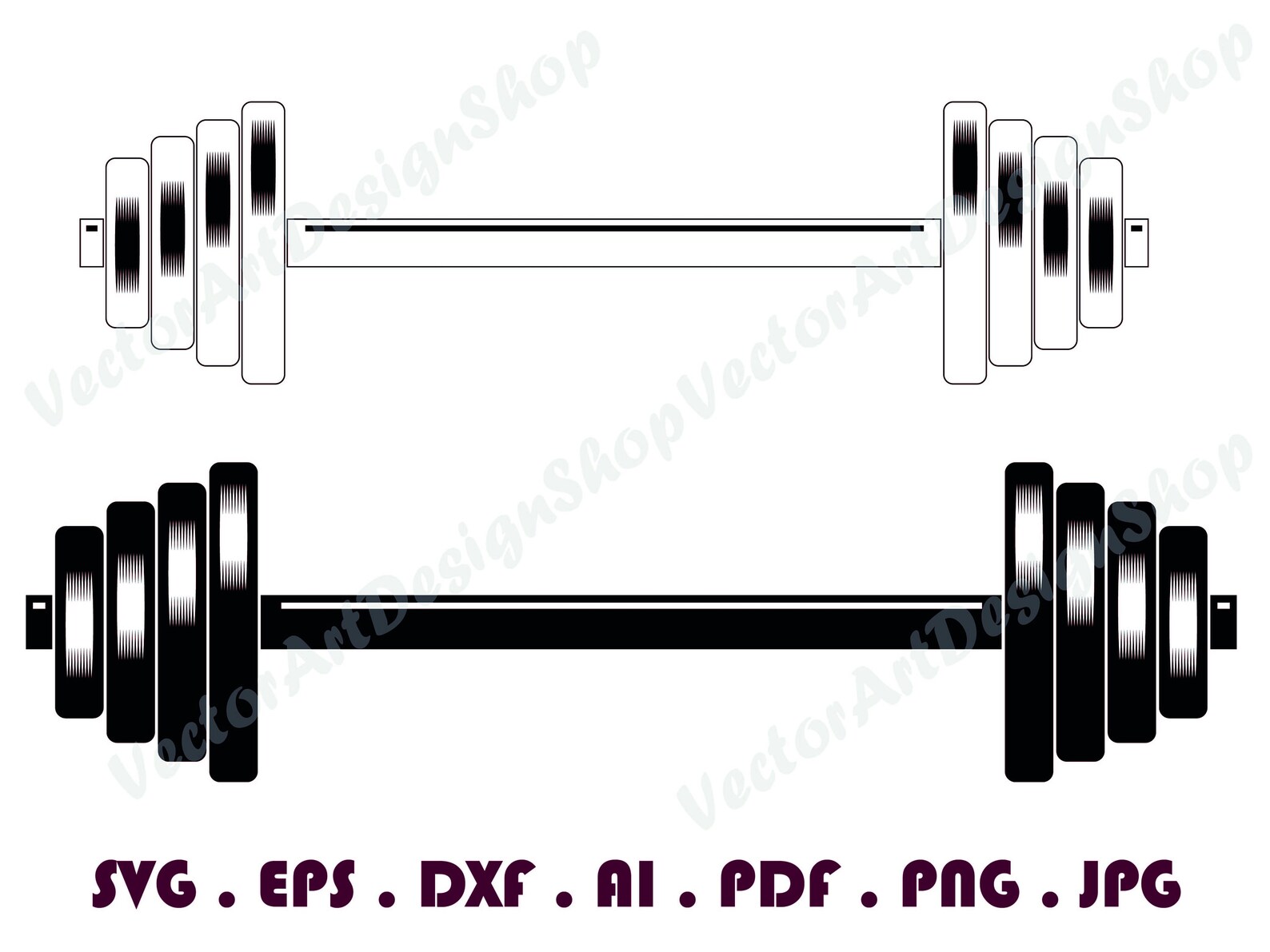 Barbell 5 SVG Weights SVG Bodybuilding Svg Barbell | Etsy