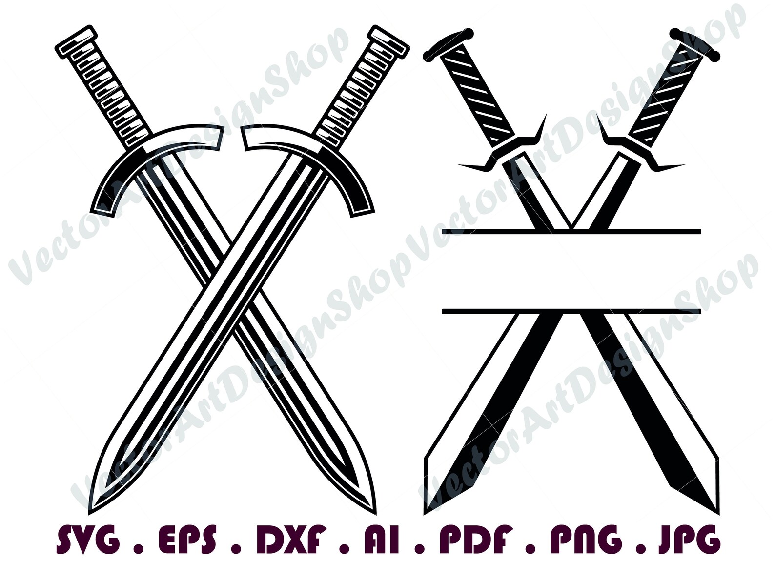 Floral Knife Svg 2 Sword Svg Sword Logo SVG Knife Clipart - Etsy