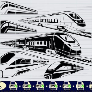 Train SVG ,2, High Speed Train SVG, High Speed Train Clipart, Train ...
