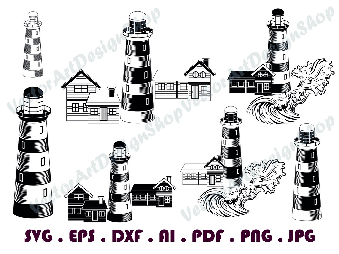 Lighthouse 1 SVG, Lighthouse SVG, Nautical Svg, Lighthouse Clipart ...