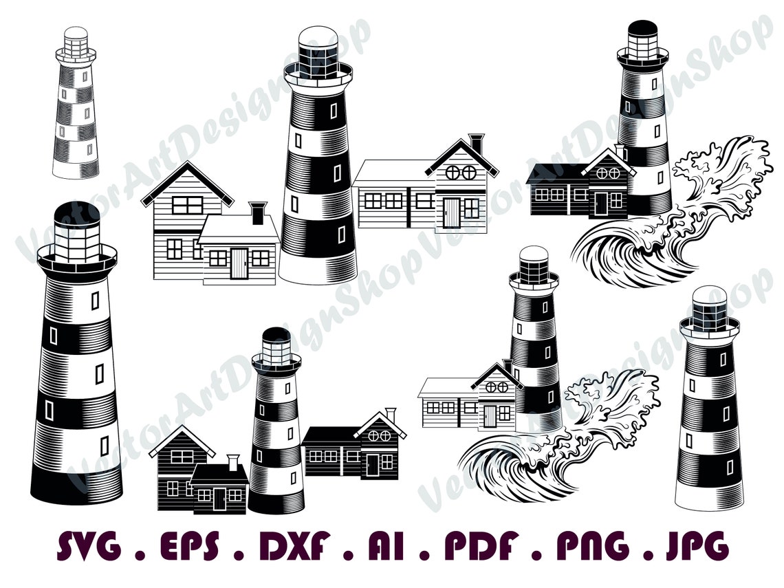 Lighthouse 1 SVG Lighthouse SVG Nautical Svg Lighthouse - Etsy