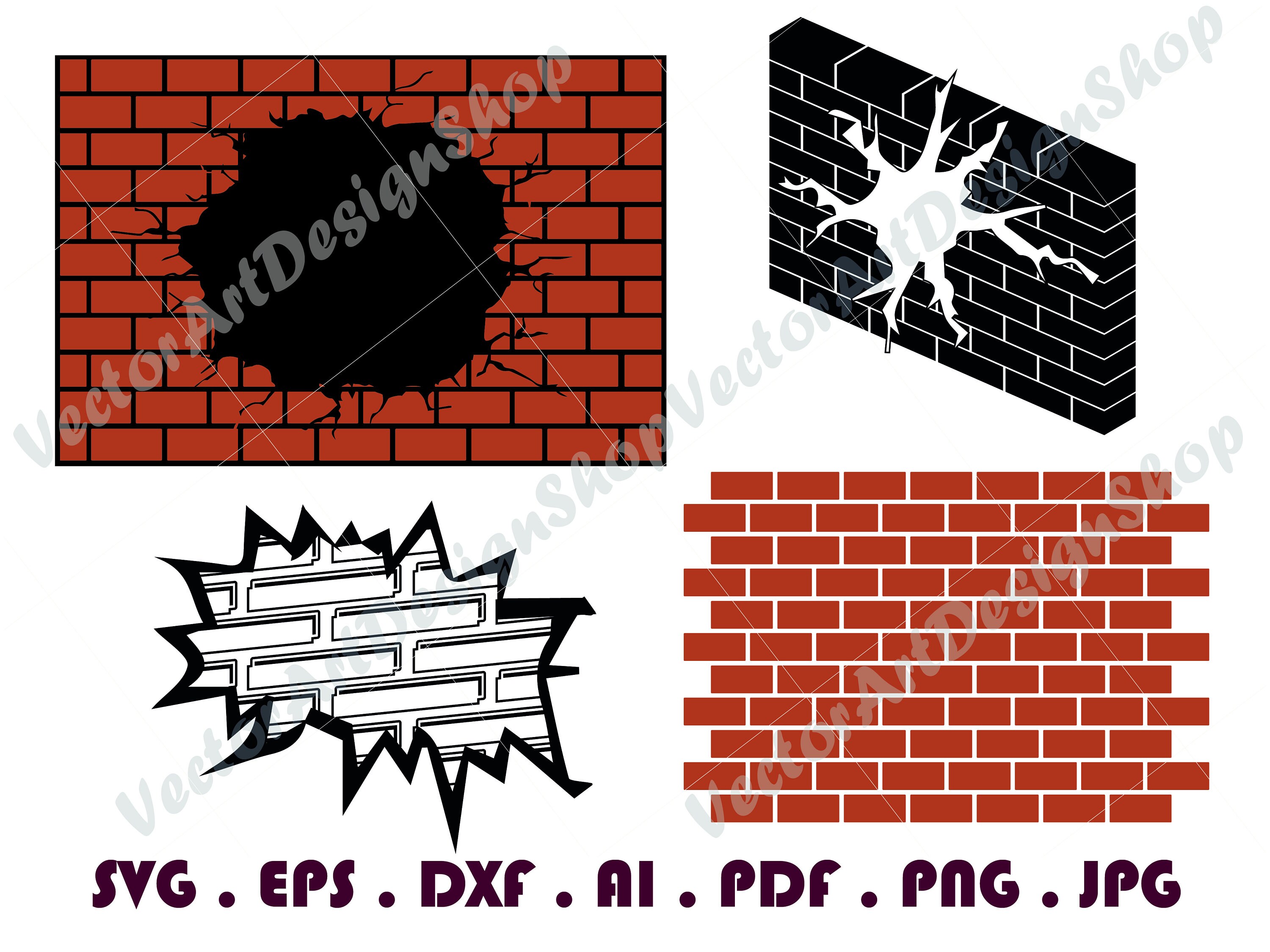 Brick Wall 1 SVG Brick Wall Svg Bricks Svg Brick Wall - Etsy