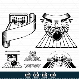 Bowling Logo SVG Clipart: Vector Cut Files (digital Download) - Etsy
