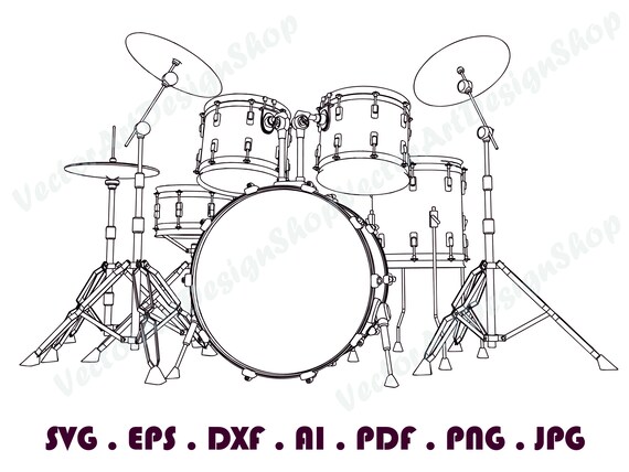 Drums Clipart Drums svg Files for Cricut Drums DXF Cut Files For ...