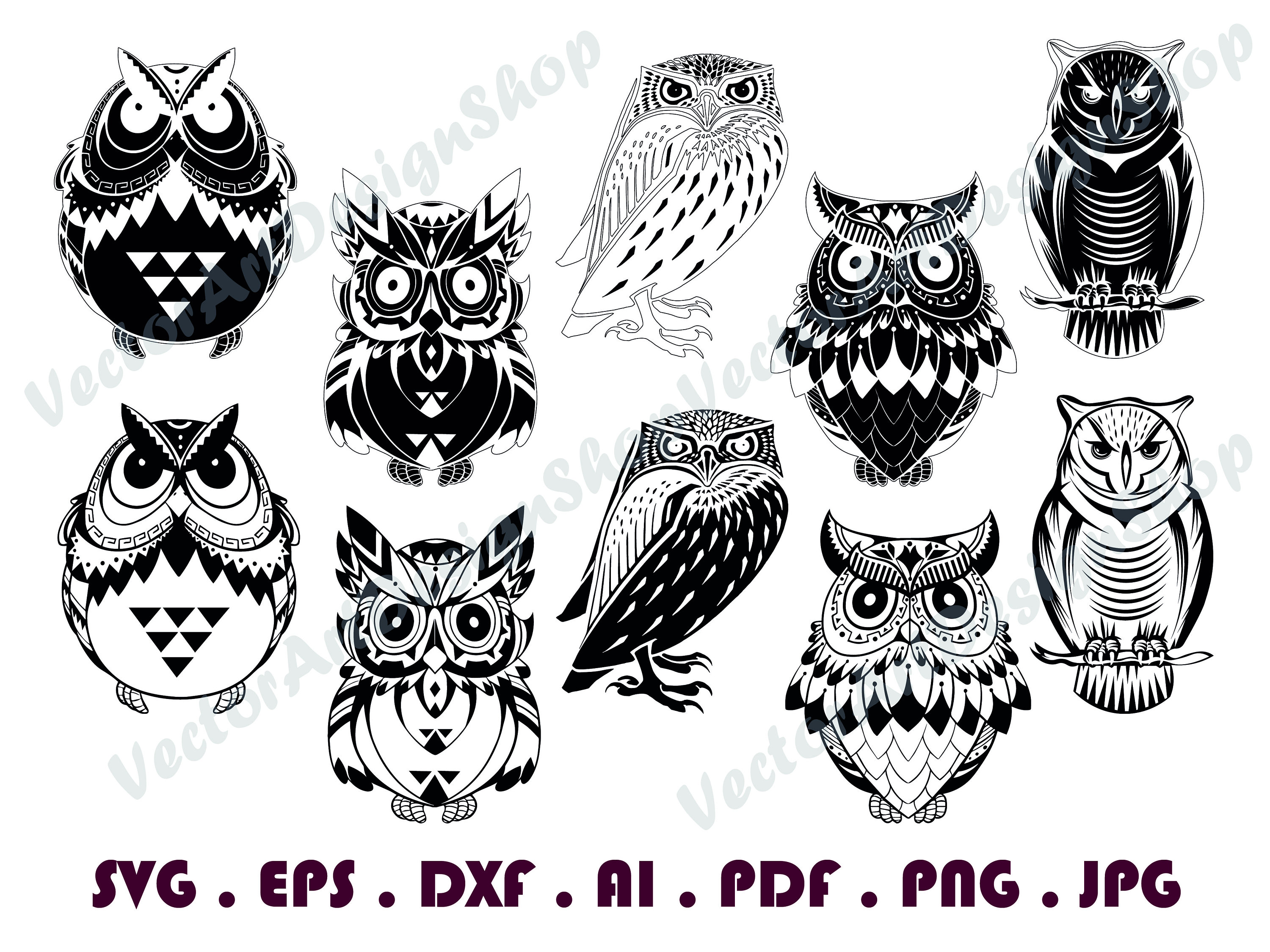 Owl 3 SVG Owl SVG Bird Svg Owl Clipart Owl Files for | Etsy
