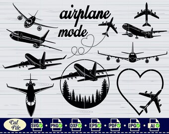 Airplane 3 SVG, Airplane SVG, Aircraft SVG, Airplane Clipart, Airplane ...