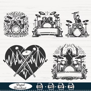Drum SVG File,2, Drum Svg, Drumset Svg, Drumset Svg, Drumset Svg, Drum ...