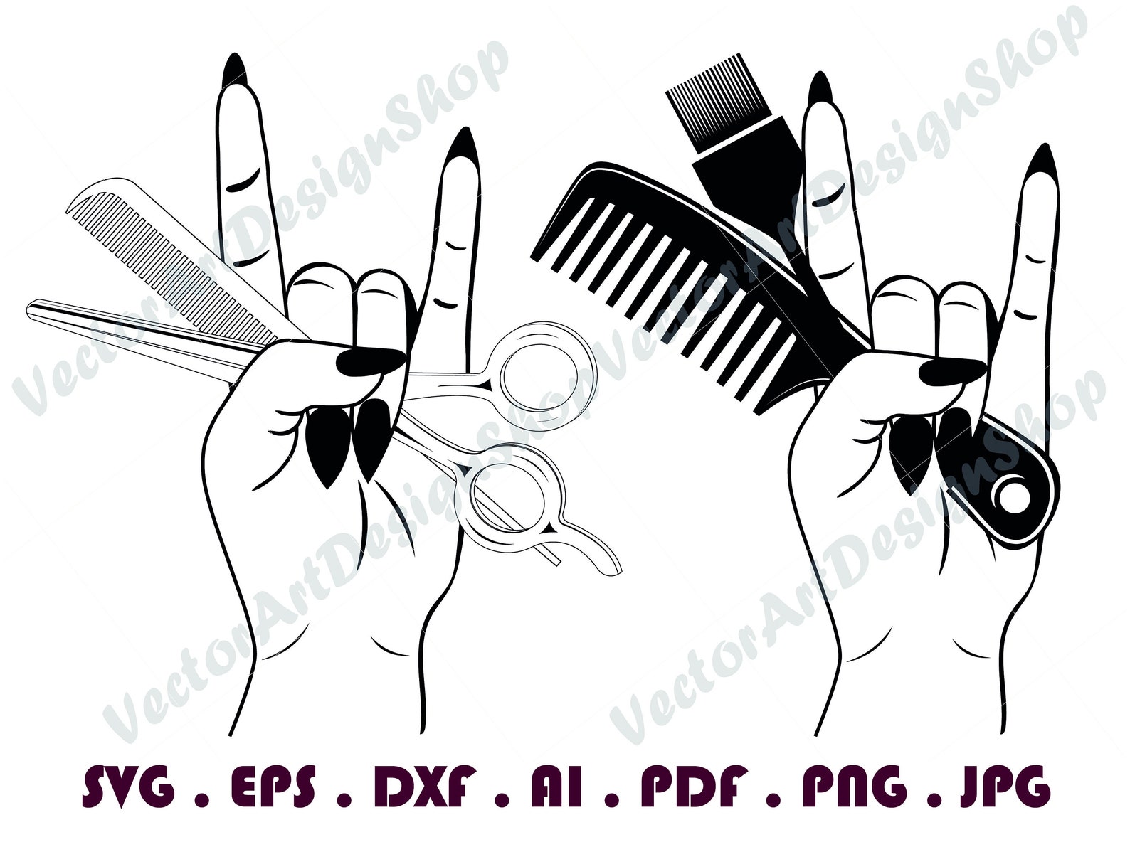 Floral Hair Scissors SVG 3 Scissors Svg Hairdresser Svg - Etsy UK