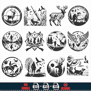 Hunting SVG Bundle: Deer, Duck, Pheasant Cut Files (digital Download ...