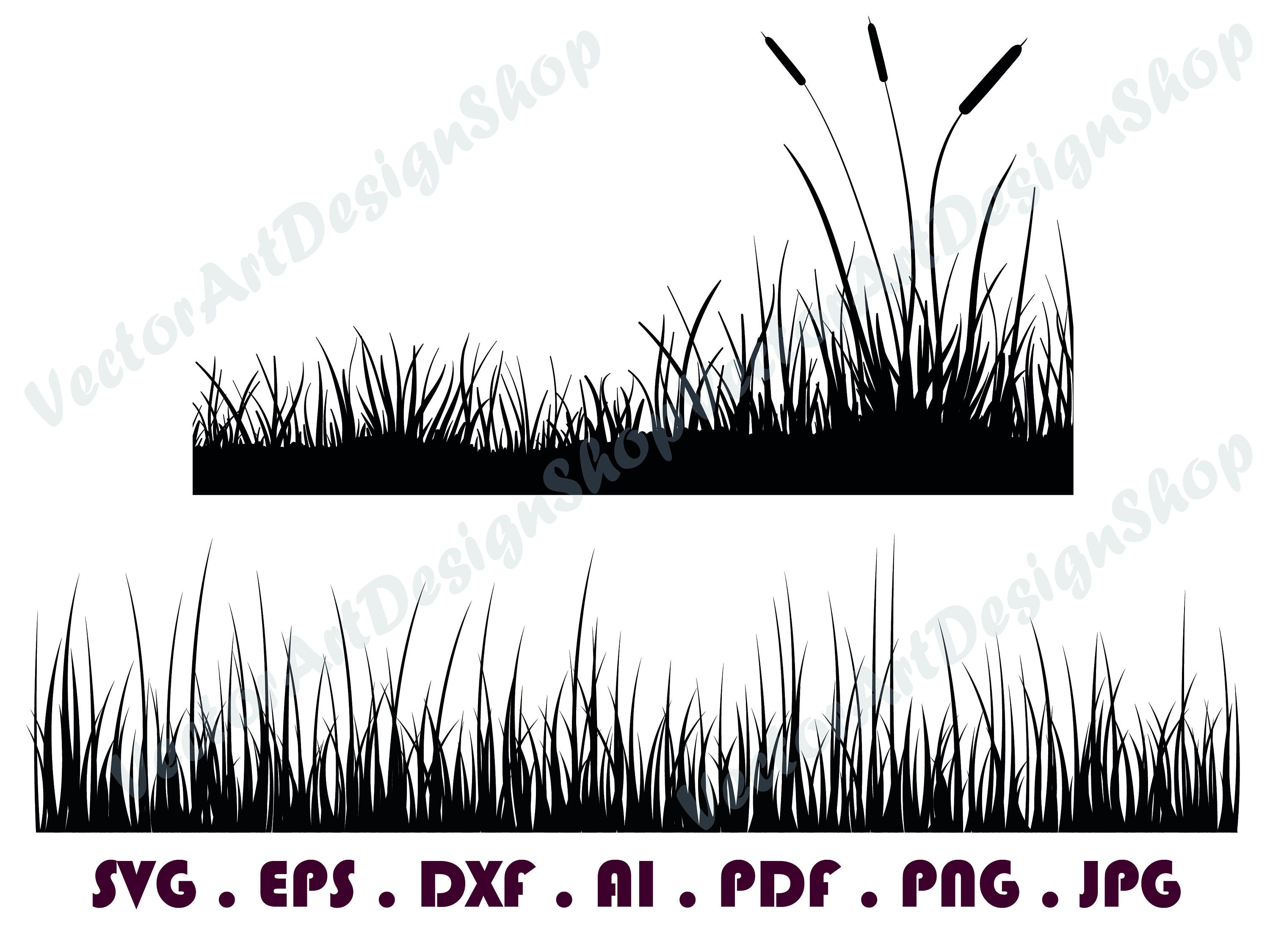 Grass 2 Svg Field Svg Grass Clipart Grass Files For Etsy Denmark