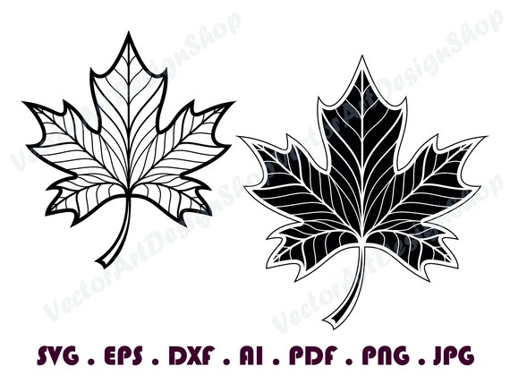 Craft Supplies & Tools dxf esp Vector Maple leaf svg Design Files for ...