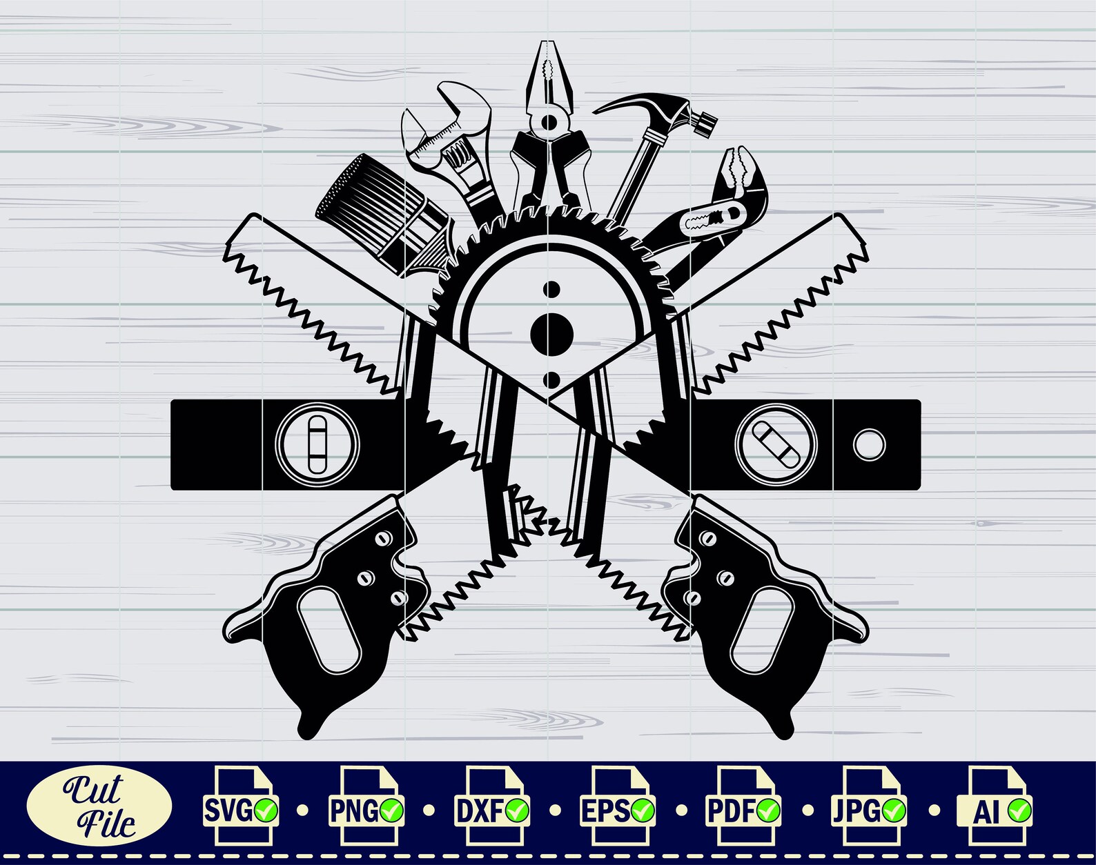 Construction Tools SVG Bundle: Builder Clipart, Repairman Vector ...