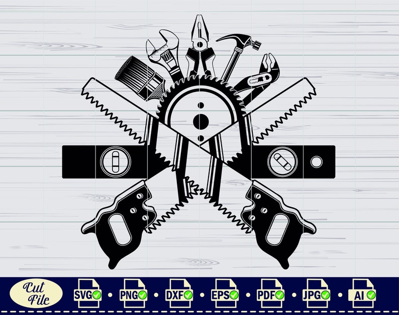 Construction Tools SVG Bundle: Builder Clipart, Repairman Vector ...