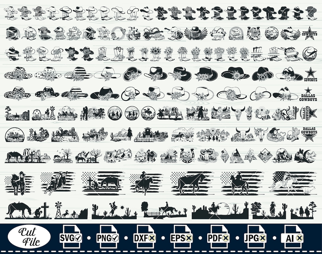 Cowboy Svg Mega Bundle,#1, Desert Cowboys Svg, Western Svg, US Cowboy ...