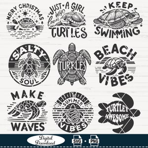 Turtle SVG Mega Bundle: Floral Turtle Clipart (digital Download) - Etsy