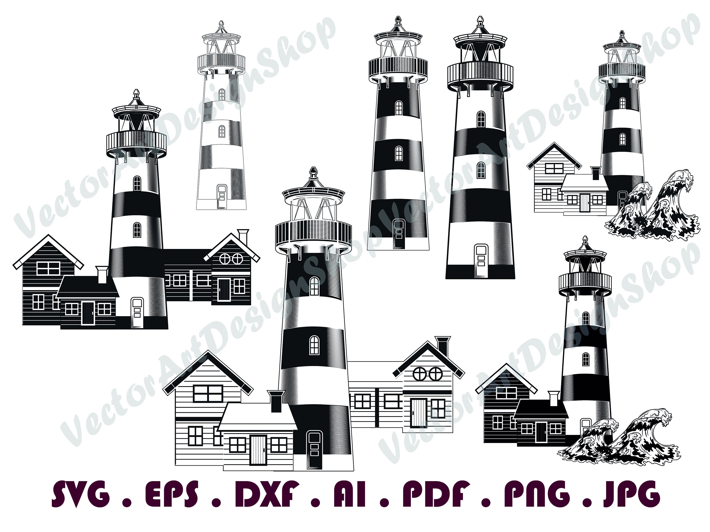 Lighthouse 2 SVG Lighthouse SVG Nautical Svg Lighthouse | Etsy
