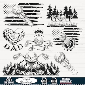 Golf Logo SVG Mega Bundle: Golfing Clipart (digital Download) - Etsy