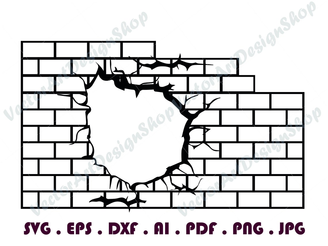 Brick Wall 1 SVG Brick Wall Svg Bricks Svg Brick Wall - Etsy