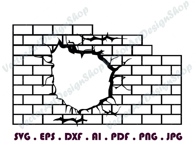 Brick Wall 1 SVG Brick Wall Svg Bricks Svg Brick Wall - Etsy