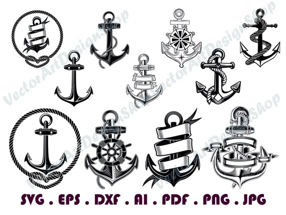 Visual Arts Anchor Clipart Anchor SVG Anchor Cut File Nautical SVG ...