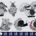 Snail SVG, Slugs Clipart, Garden Snail Svg, Mushroom Svg Files for ...