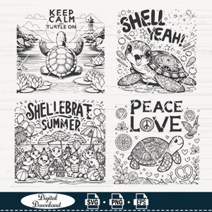 Sea Turtle SVG Cut File, 3, Turtle PNG, Cricut, Sea Turtle Clipart ...